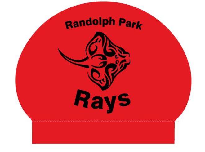 Set of 2 silicone Caps with Swimmer Name- Randolph Park ...